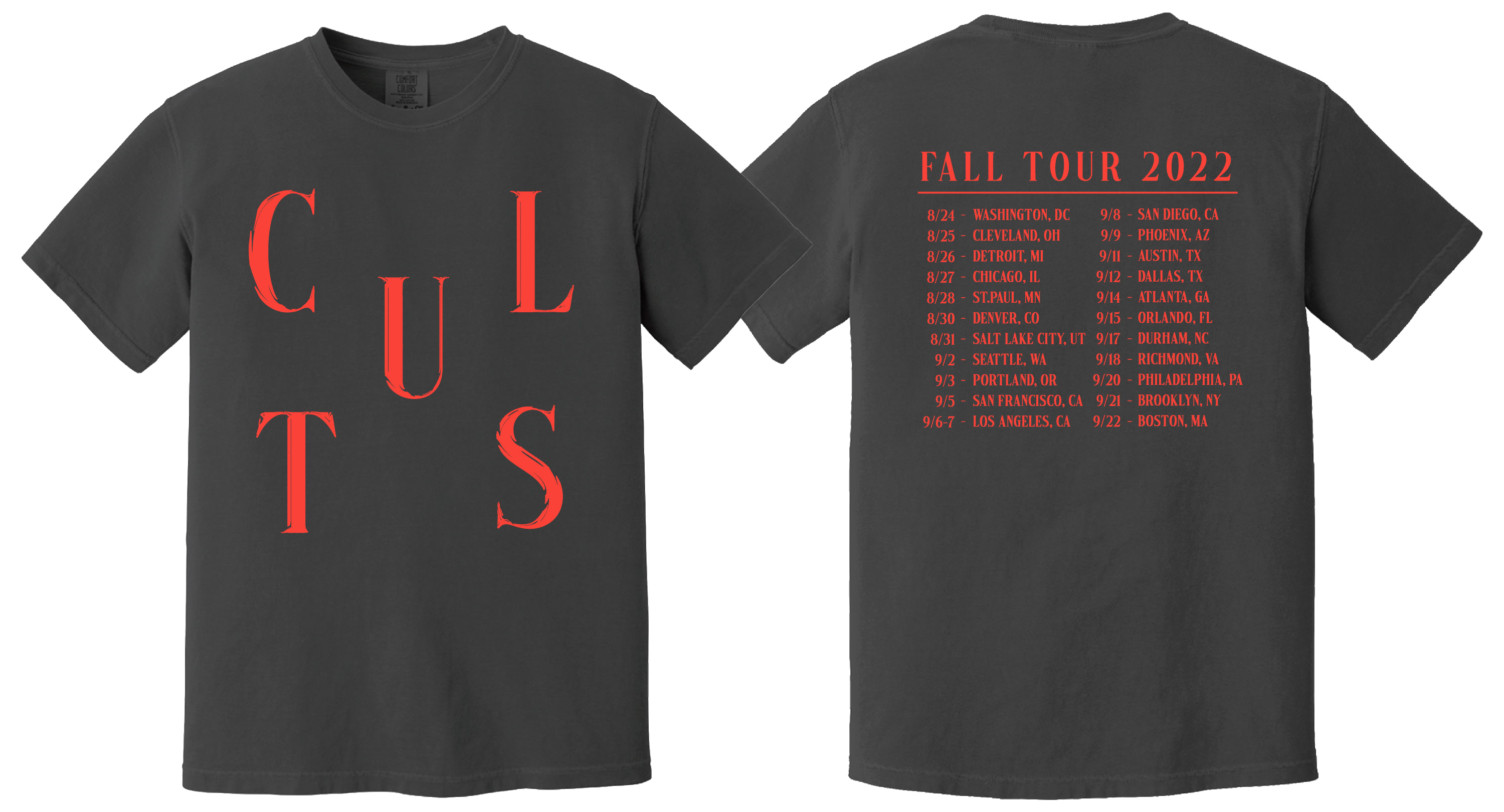 CULTS - Fall Tour 2022 T-Shirt – CULTS Merch